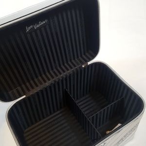 Victoria's Secret | Bags | Victorias Secret Makeup Train Case Silver ...